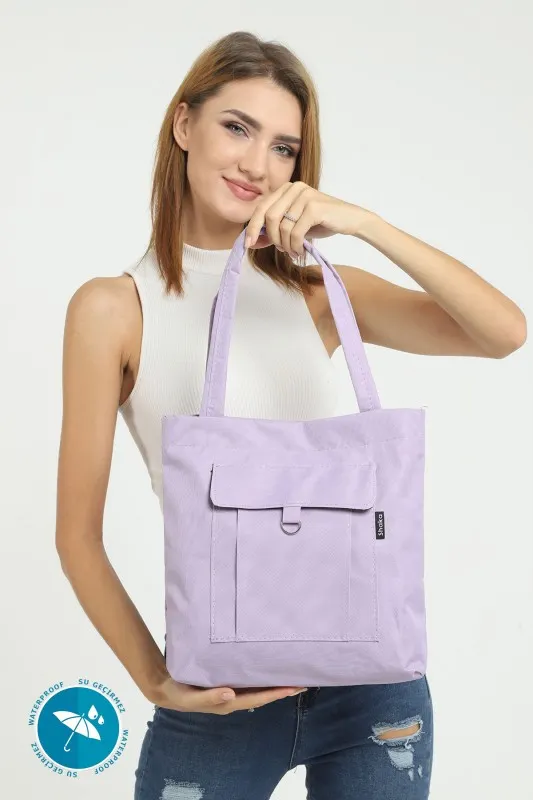 Lila U7 2 Bölmeli Geniş Hacimli Su Geçirmez Kumaş Kadın Spor Günlük Kol ...